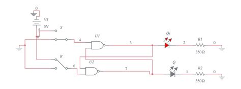 SR NAND Latch Multisim Live