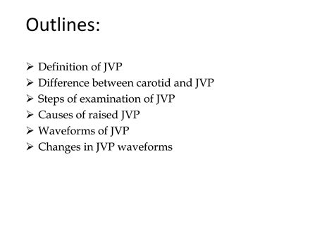 Jugular Venous Pulse Jvppptx
