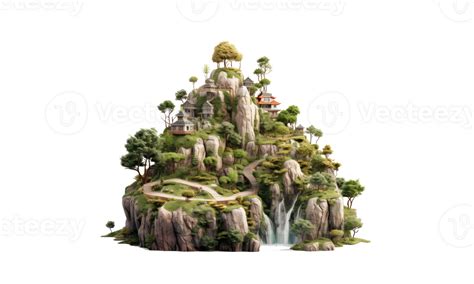Dark Rocks Partially Covered With Moss AI Generated 28573962 PNG