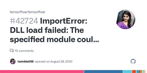 ImportError DLL Load Failed The Specified Module Could Not Be Found