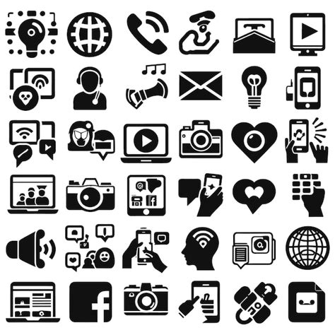 Premium Vector Social Media Icons Vector Illustration Editable File Or Eps