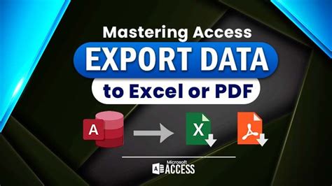 How To Export Data From Access Into Excel And Pdf Skill Header