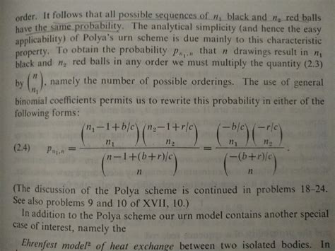 I Am Learning About The Polya Urn Scheme From My Text