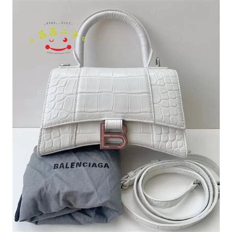 二手正品balenciaga 巴黎世家 Hourglass小號top Hand 鱷魚皮沙漏包 單肩 斜挎包 蝦皮購物