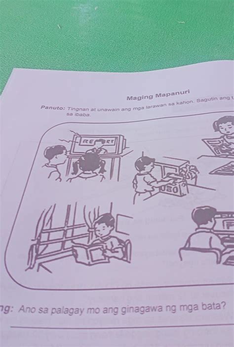 Ano Sa Palagay Mo Ang Ginagawa Ng Mga Bata Brainly Ph