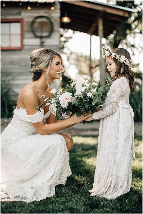 Bella White Flower Girl Dresses Rustic Flower Girl Dress Vintage Girl