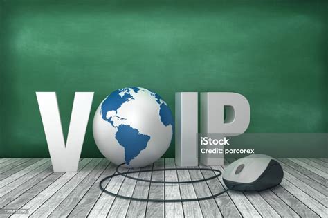 칠판 배경에 글로브 월드와 컴퓨터 마우스와 3d 워드 Voip 3d 렌더링 3차원 형태에 대한 스톡 사진 및 기타 이미지 3차원 형태 Hypertext Transfer