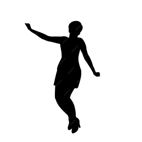 Premium Vector Isolated Silhouette Girl Jumping