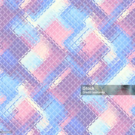 Low Poly Style Seamless Pattern Tileable Image Small Squares With Glass