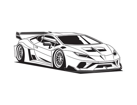 Coloring Page Super Car Illustration Design Graphic Vector Idea