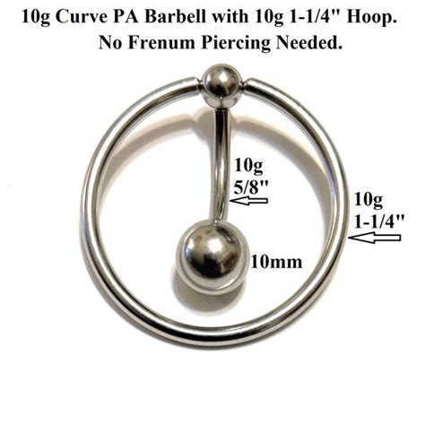 No Frenum Piercing Needed Sterilized 10g 5 8 10 Pa Barbell W 10g Fr