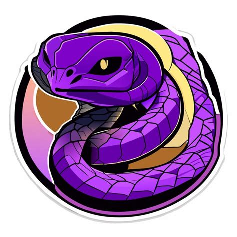 Ilustrao De Adesivo De Python Com Esfoliante De Ametistina Vetor Premium