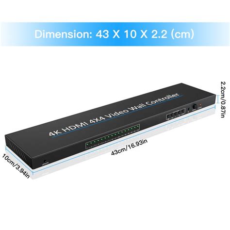 4k hdmi 4x4 video wall controller 8 in 1 out kvm seamless switch screen