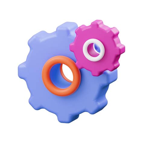 Premium Psd 3d Gear Blue Icon