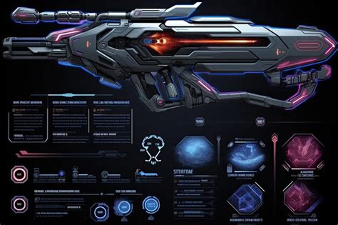 Premium Photo 3d Rendering Of A Futuristic Space Ship With Hud Elements On A Black Background