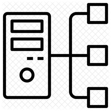 Server Flowchart Icon Download In Line Style