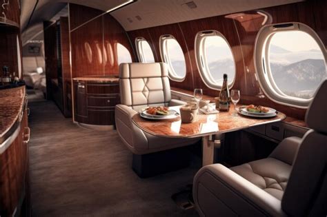 Premium Ai Image Luxury Private Jet Interior Illustration Ai Generative