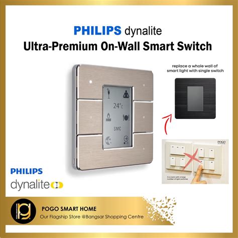 Pilips Dynalite Ultra Premium On Wall Smart Switch Padpe Antumbra Display European Contemporary
