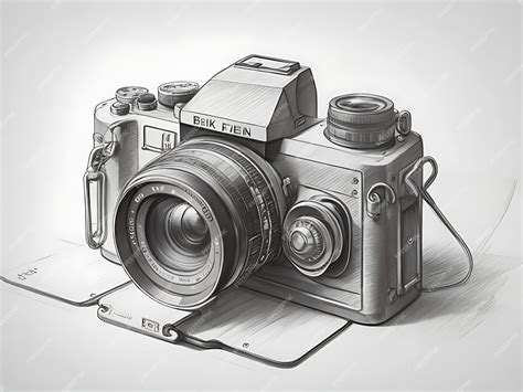 Premium Ai Image A Sketch Camera Vector Art Illustration