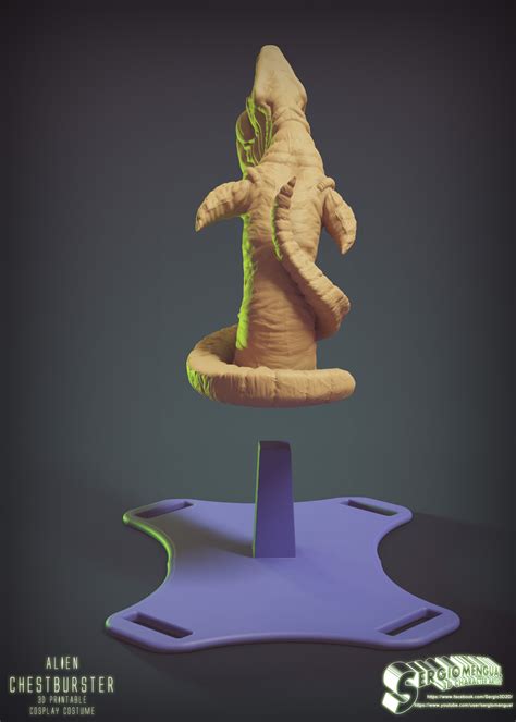 Artstation Alien Chestburster 3d Printable Cosplay Costume Resources