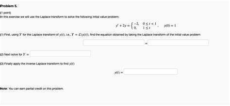 Solved 1 Point In This Exercise We Will Use The Laplace