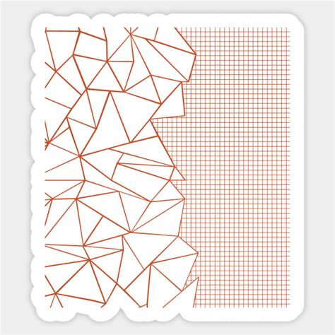 Abstract Outline Grid New Rust Geo Sticker Teepublic