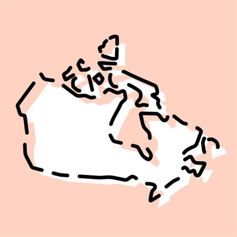 Canada Simplified Map Royalty Free Vector Image