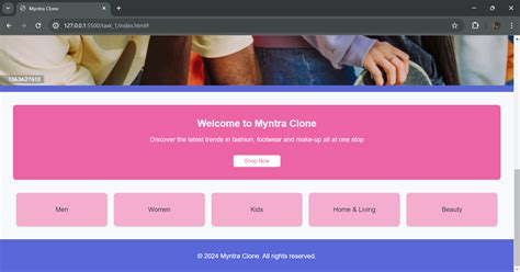 Clone Myntra Website Using HTML And CSS