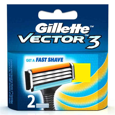 Buy Gillette Vector 3 Cartridges 2 Count 19 Minutes Delivery