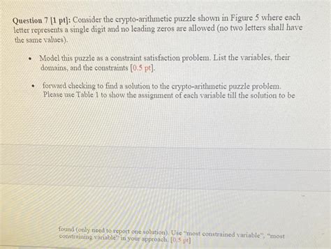 Question 7 1 Pt Consider The Crypto Arithmetic