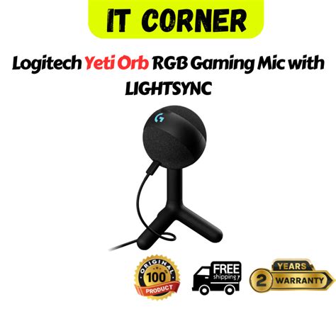 Logitech G Yeti Orb Condenser Rgb Gaming Microphone With Lightsync Usb
