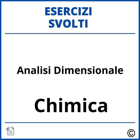 Esercizi Analisi Dimensionale PDF Svolti Soluzioni