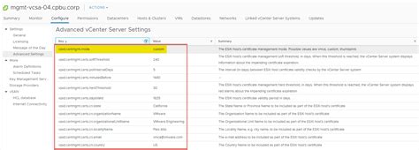 Is Vcenter Server And Esxi Hosts Using Vmware Certificate Authority Vmca Or Custom Ca Certificates
