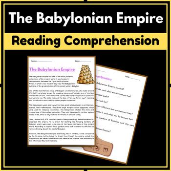 The Babylonian Empire Reading Comprehension Informational Passage Worksheet