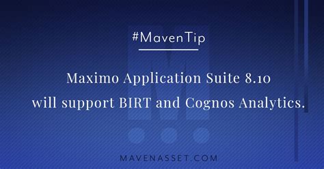 Maven Asset Management On Linkedin Mas Cognos Analytics Birt Maventip Mavenexperience