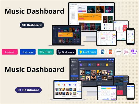 Unique Music Admin Dashboard In Bootstrap 5 Ui Framework