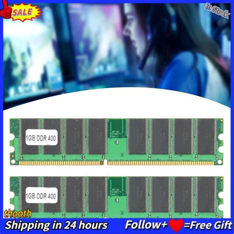Thooth 2pcs 1gb Ddr Laptop Desktop Memory Ram 400mhz Pc 3200 26v