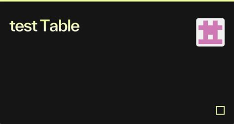 Test Table Codesandbox