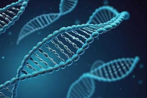 Premium Photo Isometric Digital Dna Structure In Blue Background Science Concept Dna Sequence