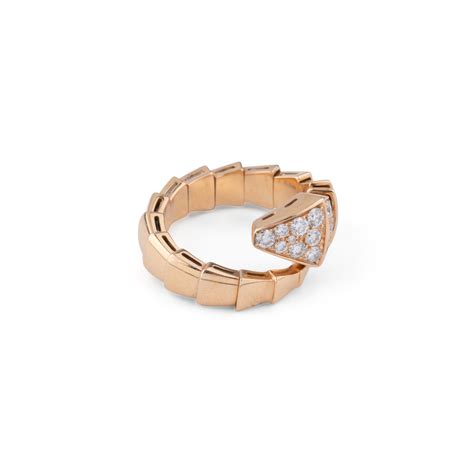 Bulgari Bague Serpenti Or Rose Et Diamants Maison ELOE