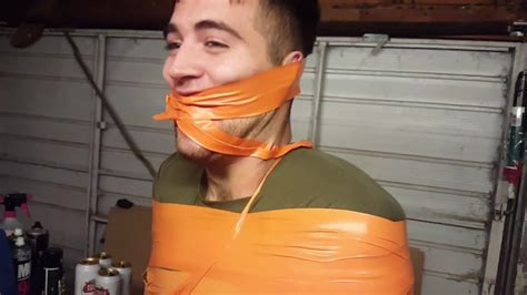 Gagged And Man With Orange Duct Tape Video 2