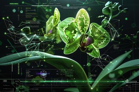D Low Poly Green Plant Hud Ui Display Future Polygonal Triangle Point