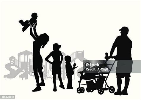 Keluarga Vector Silhouette Ilustrasi Stok Unduh Gambar Sekarang