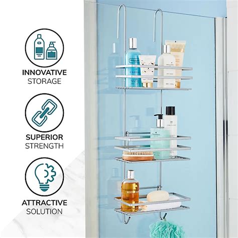 House Of Home Shower Caddy 3 Tier Over Door Shower Storage Organiser
