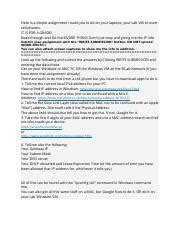 Networkassign Docx Here Is A Simple Assignment I Want You To Do On Your Laptops Your Lab VM