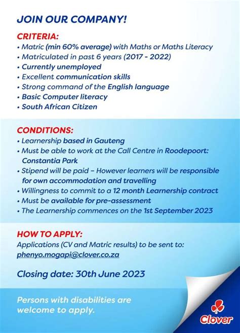 Clover Call Centre Nqf4 Learnerships Sa Learnerships 2025 Finding Your Perfect Learnership