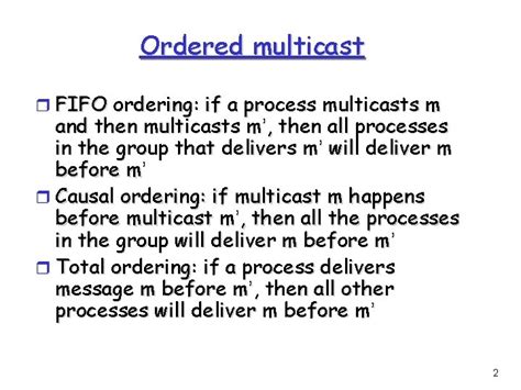 Multicast R A Process Group Consists Of Several