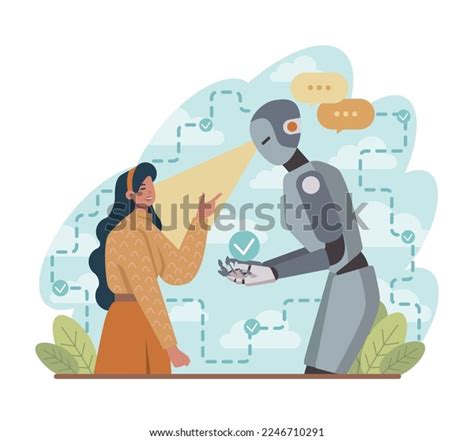 Robot Concept Artificial Intelligence Human Synergy Stock Vector Royalty Free 2246710291