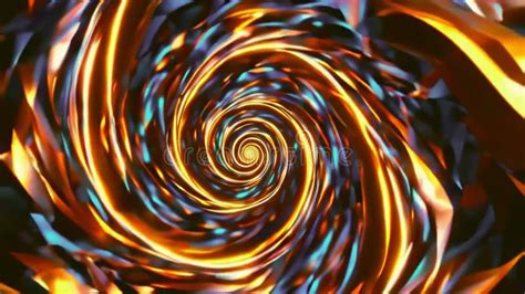 Abstract Swirling Vortex Of Orange And Blue Light Stock Video Video Of Technology Background