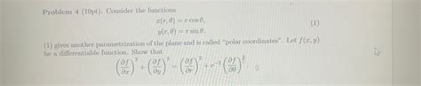 Solved Problem 4 10pt Consider The Functions A R 0 R Chegg